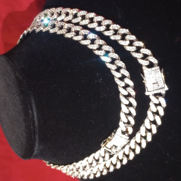 Jewelry | 16 Choker 18 Chain Lab Diamond Chain 9 Day Warranty Highend ...